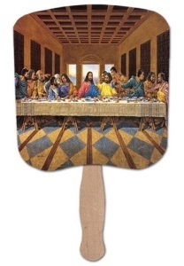 Church Hand Fans with Custom Imprint on Back
